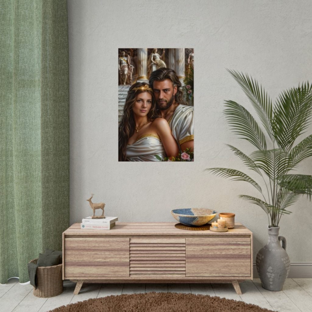 Custom Fantasy Couple Portrait Poster from photo | Custom Mythological ...