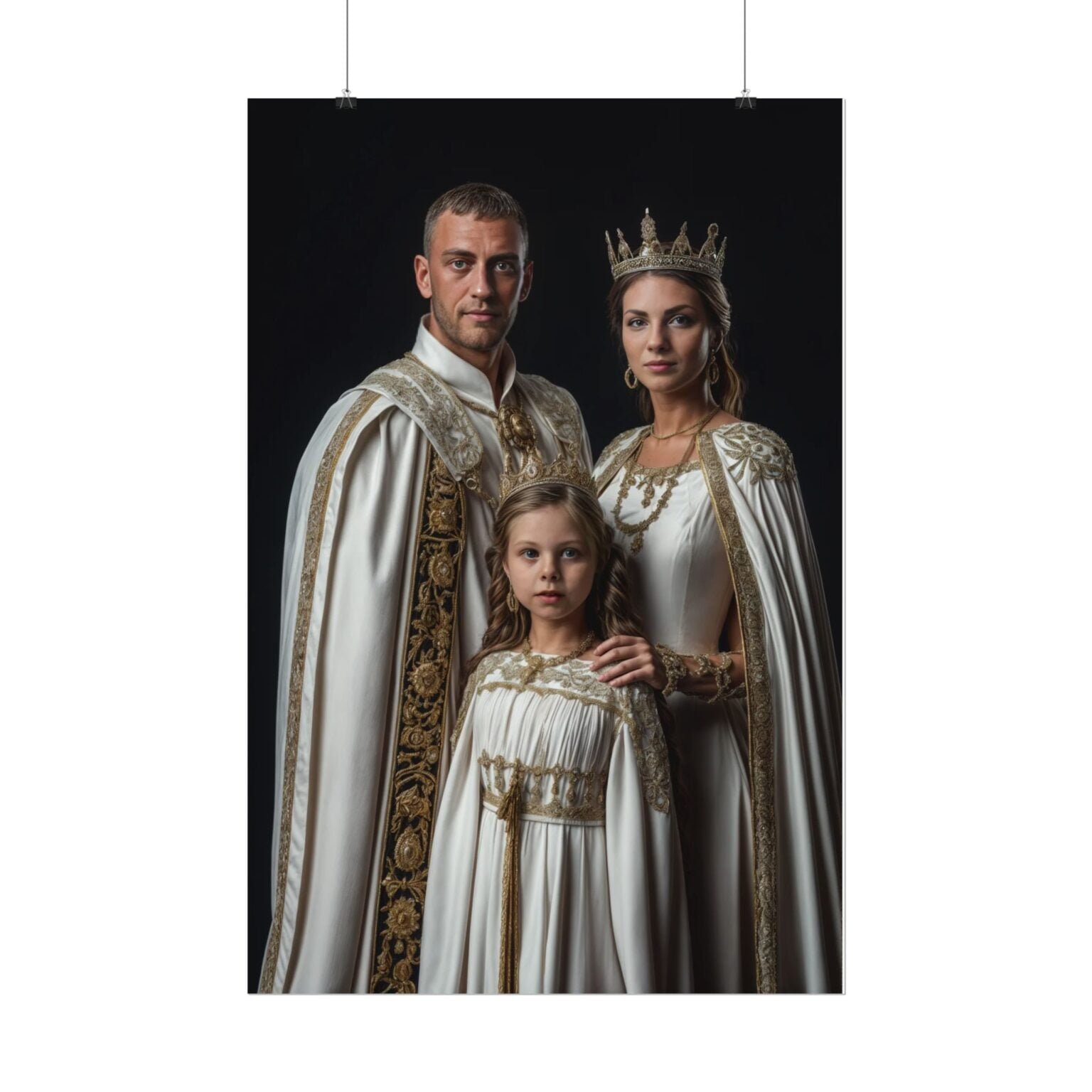 Custom Royal Family (3 person) Portrait Poster from photo | Custom ...