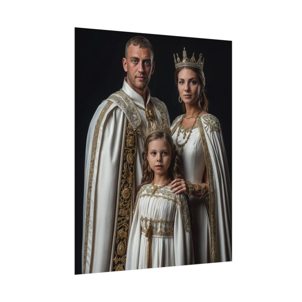 Custom Royal Family (3 person) Portrait Poster from photo | Custom ...